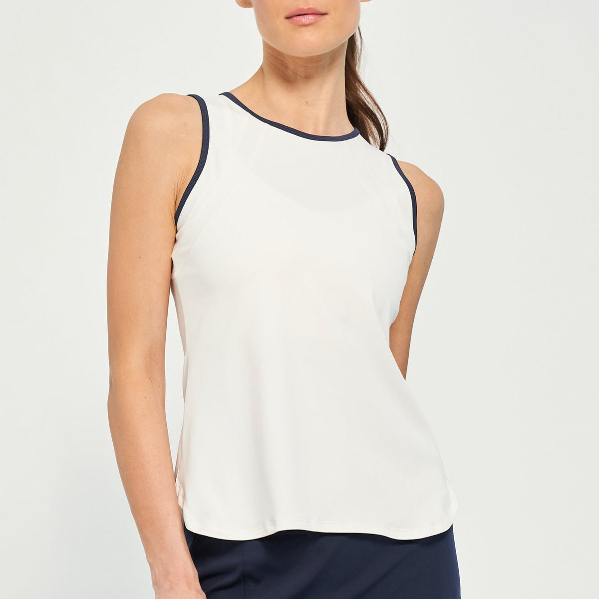 Bea Tank White/Dark Navy – LIJA